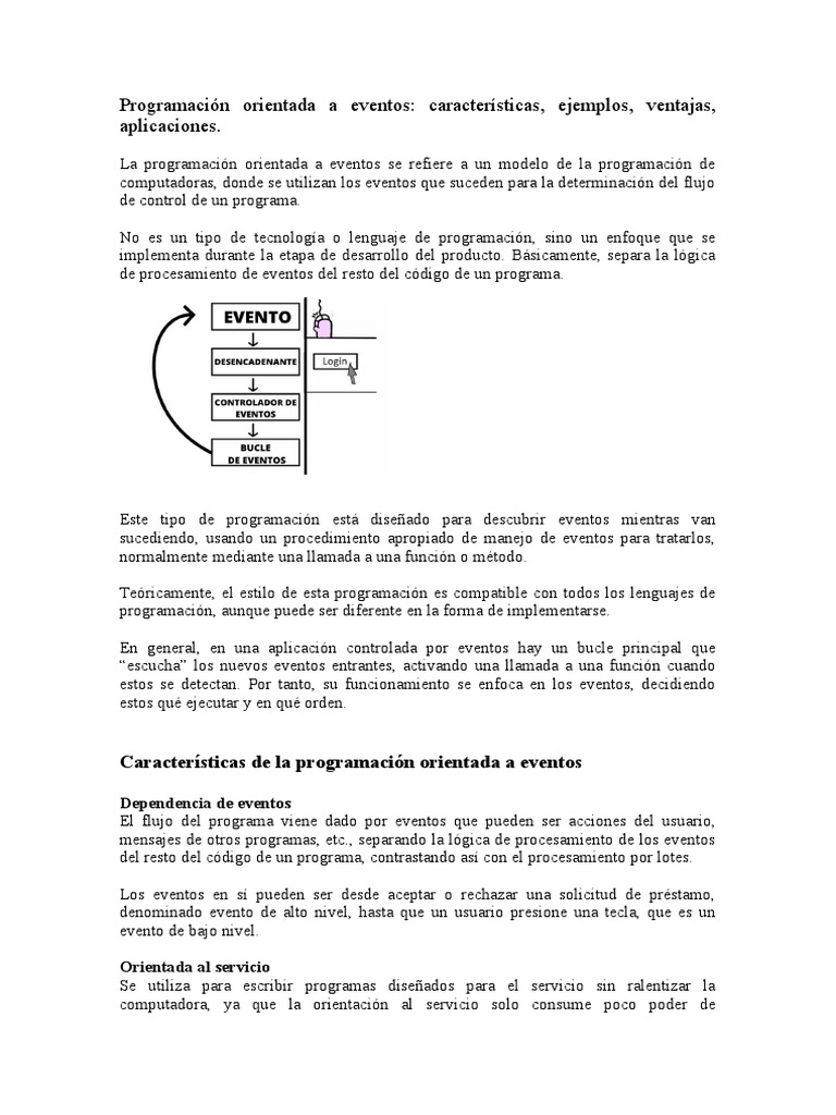 Programación Orientada A Eventos | PDF | Programación | Programa de ...