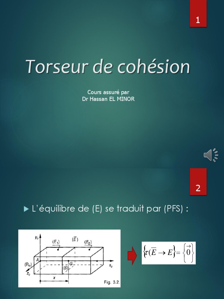 Torseur de Cohésion en Mécanique | PDF | Physique | Mécanique du solide