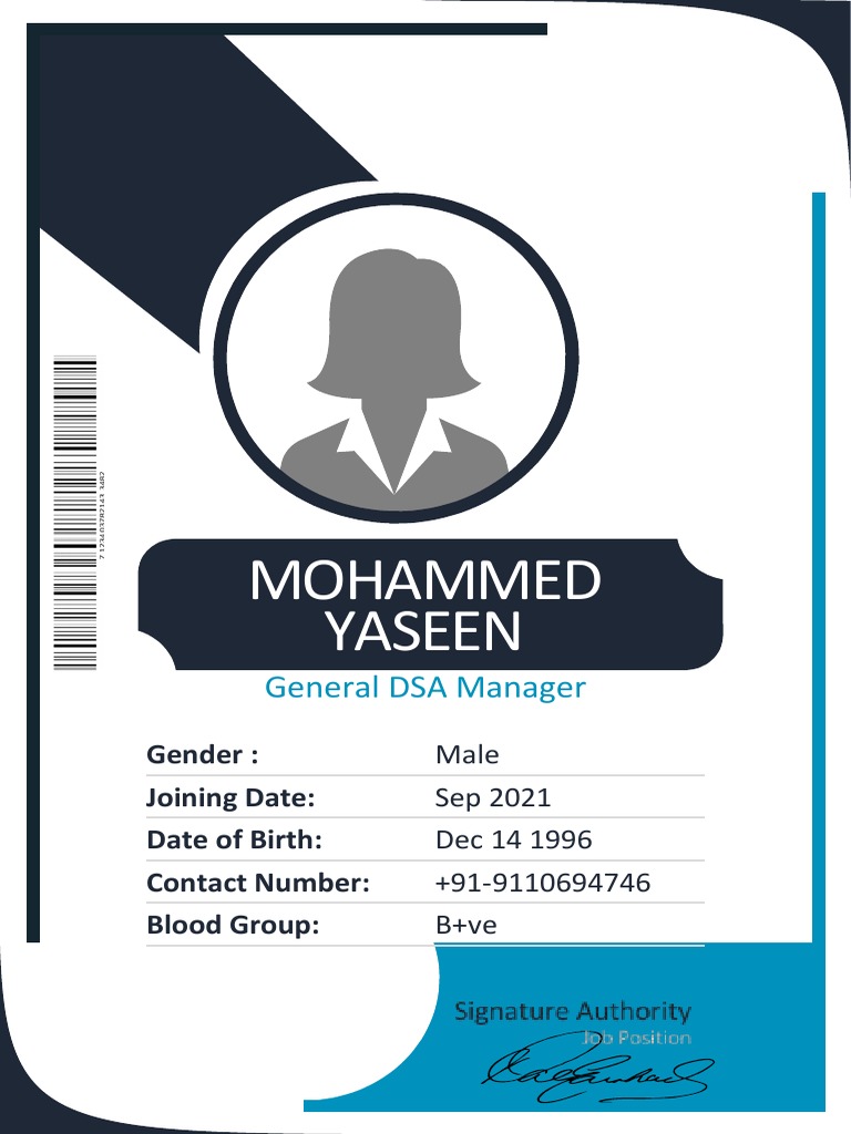 Mohammed Yaseen: General DSA Manager | PDF