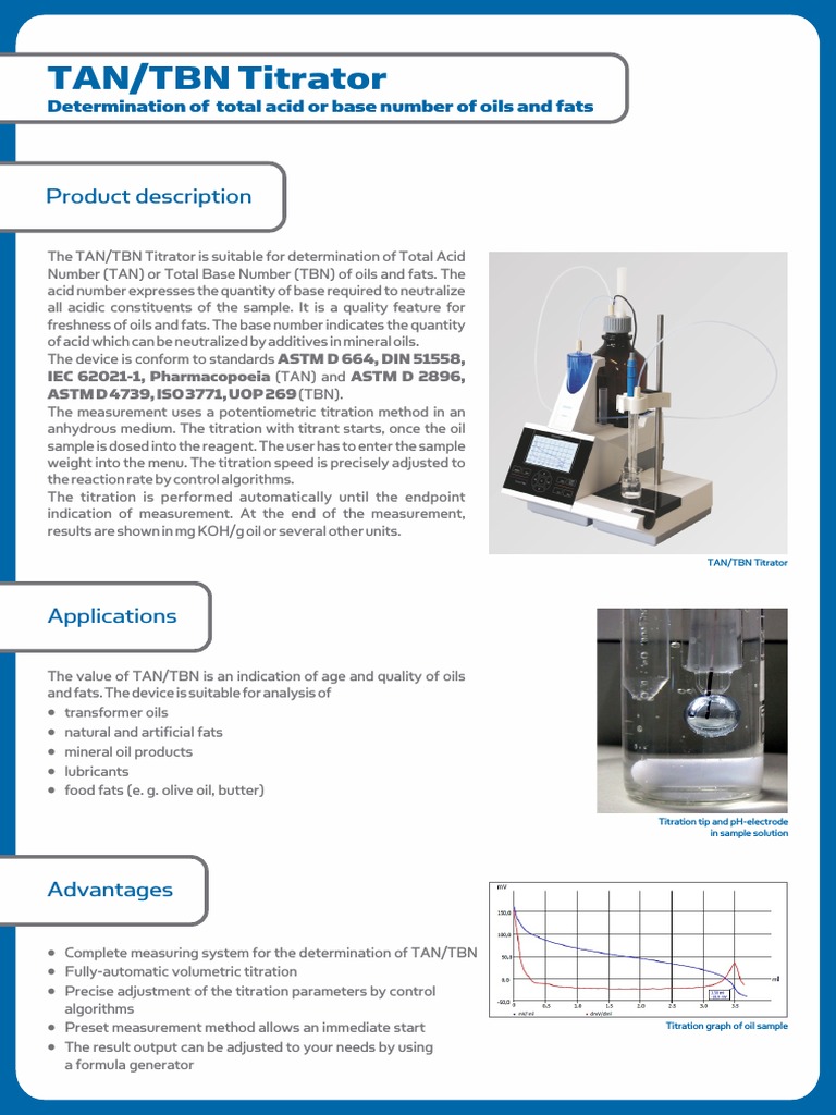 Tan TBN Titrator Engl | PDF | Titration | Chemistry