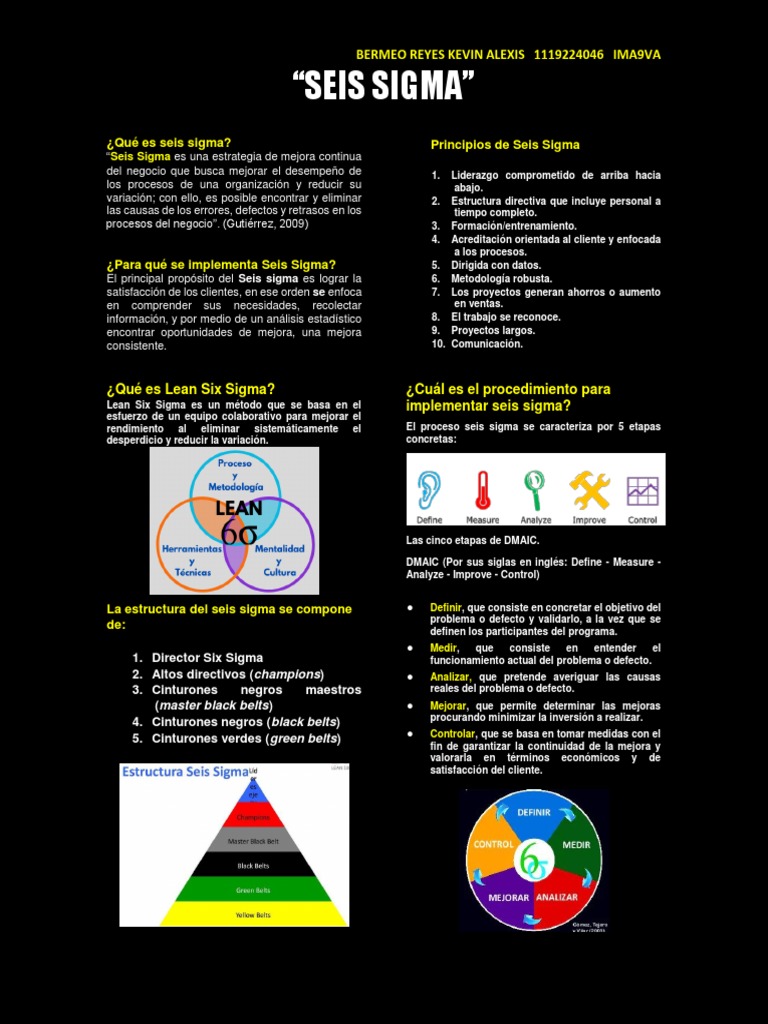 Actividad 14_infografía “Seis Sigma” | PDF | Six Sigma | Lean Manufacturing