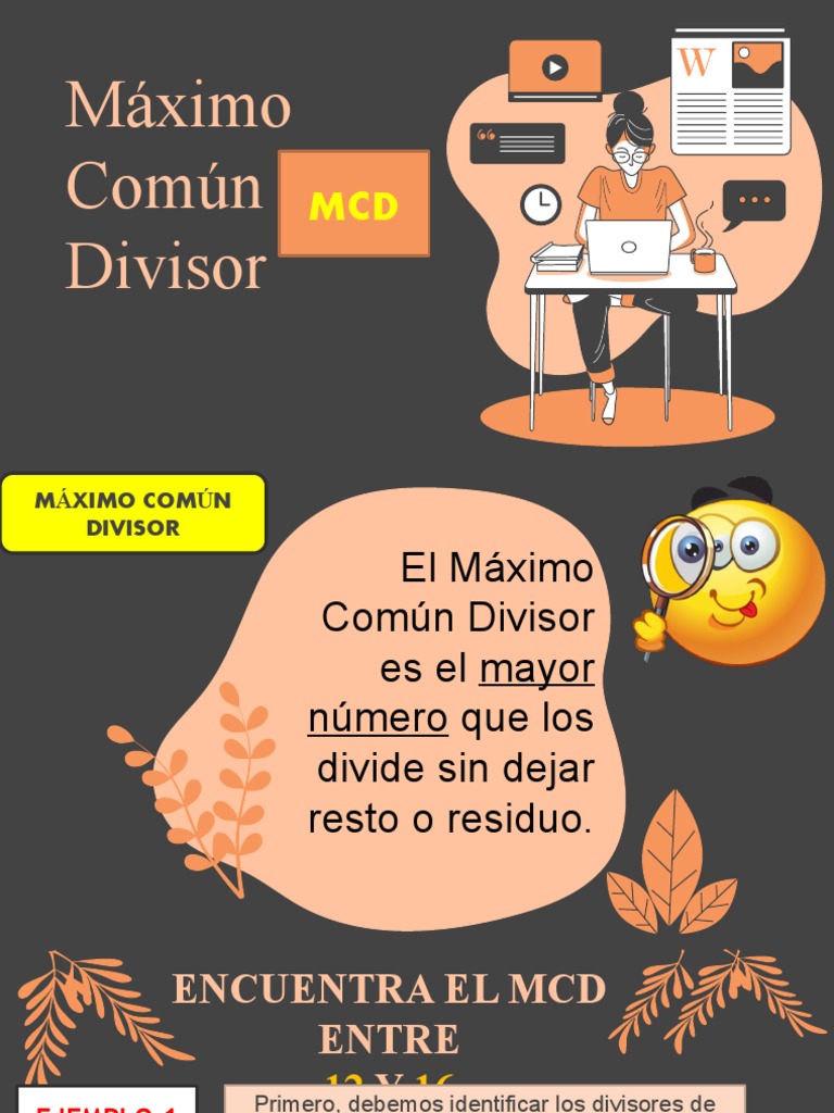 Máximo Común Divisor | PDF | Teoría de los números | Matemática Elemental