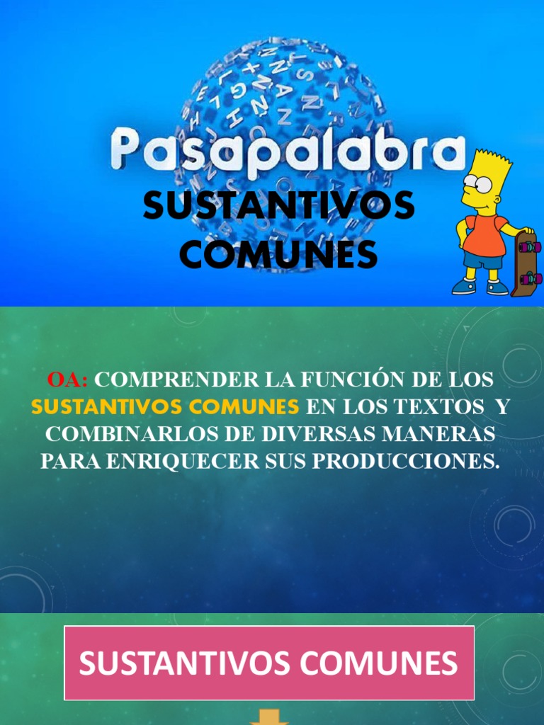 Función y Ejemplos de Sustantivos Comunes | PDF