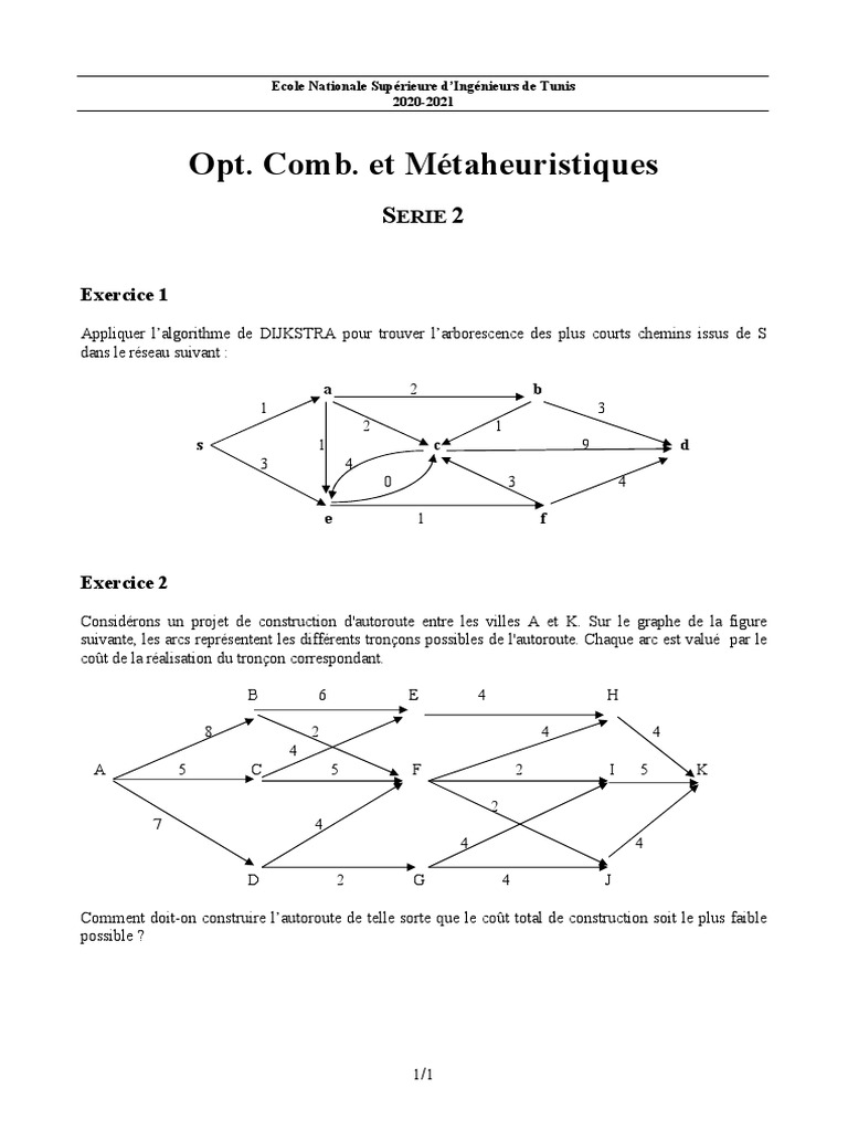Optimisation et Algorithmes Graphiques | PDF