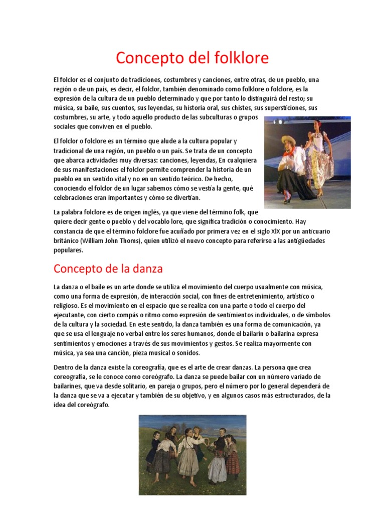 Trabajo | PDF | Folklore | Bailes