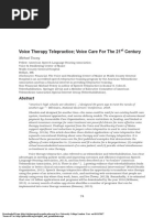 Lessac-Madsen Resonant Voice Therapy | PDF | Human Voice | Larynx