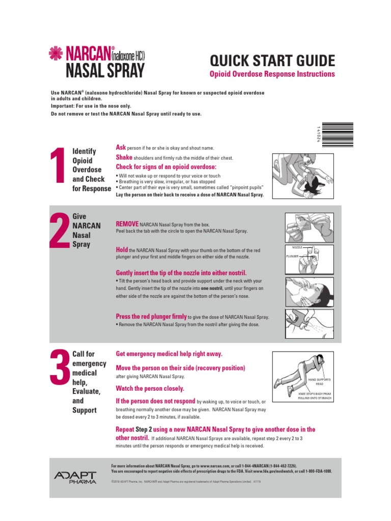 Quick Start Guide: Identify Opioid Overdose and Check For Response Give ...