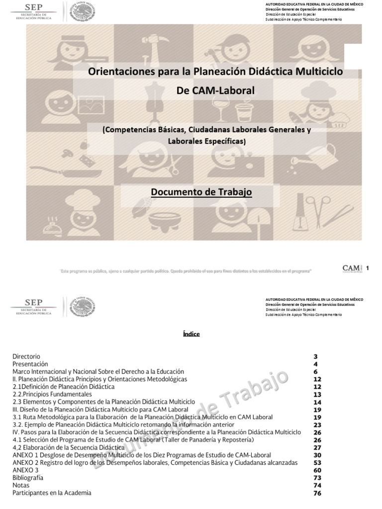 Planeación Didactica Multiciclo LABORAL (MAYO-2018) | PDF | Alimentos | Ciudad de México