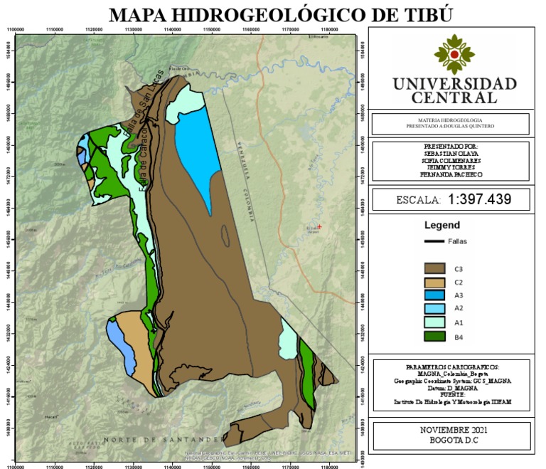 Mapa Hidrogeológico de Tibú | PDF | Hidrología