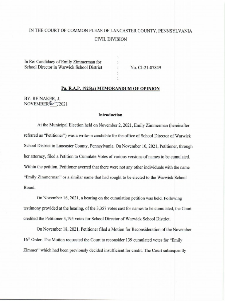 Reinaker's Memo 11/30 | PDF