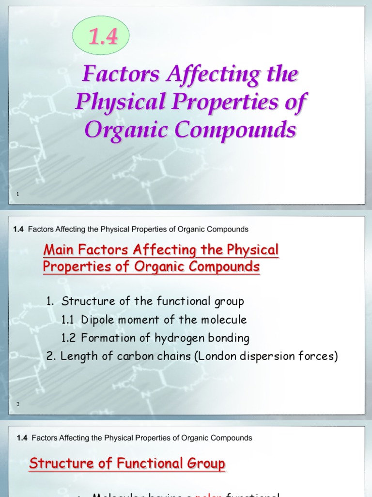 Module 3 - Physical Properties of Organic Compounds | PDF | Chemical ...