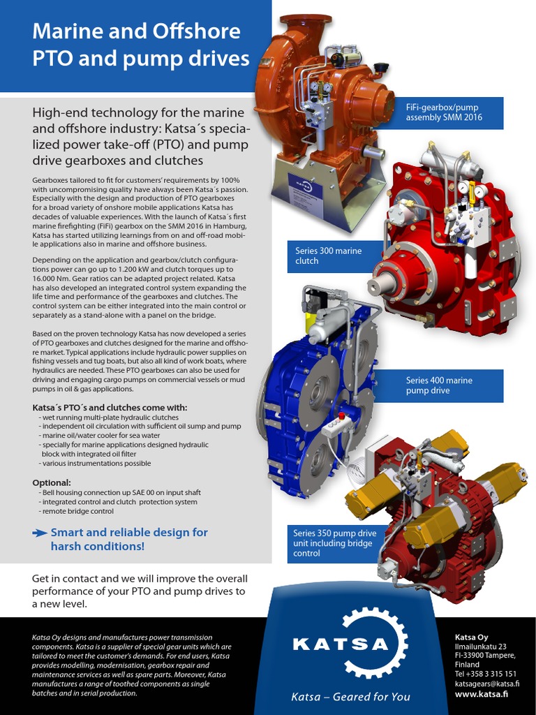 Marine and Offshore PTO and Pump Drives | PDF | Transmission (Mechanics ...