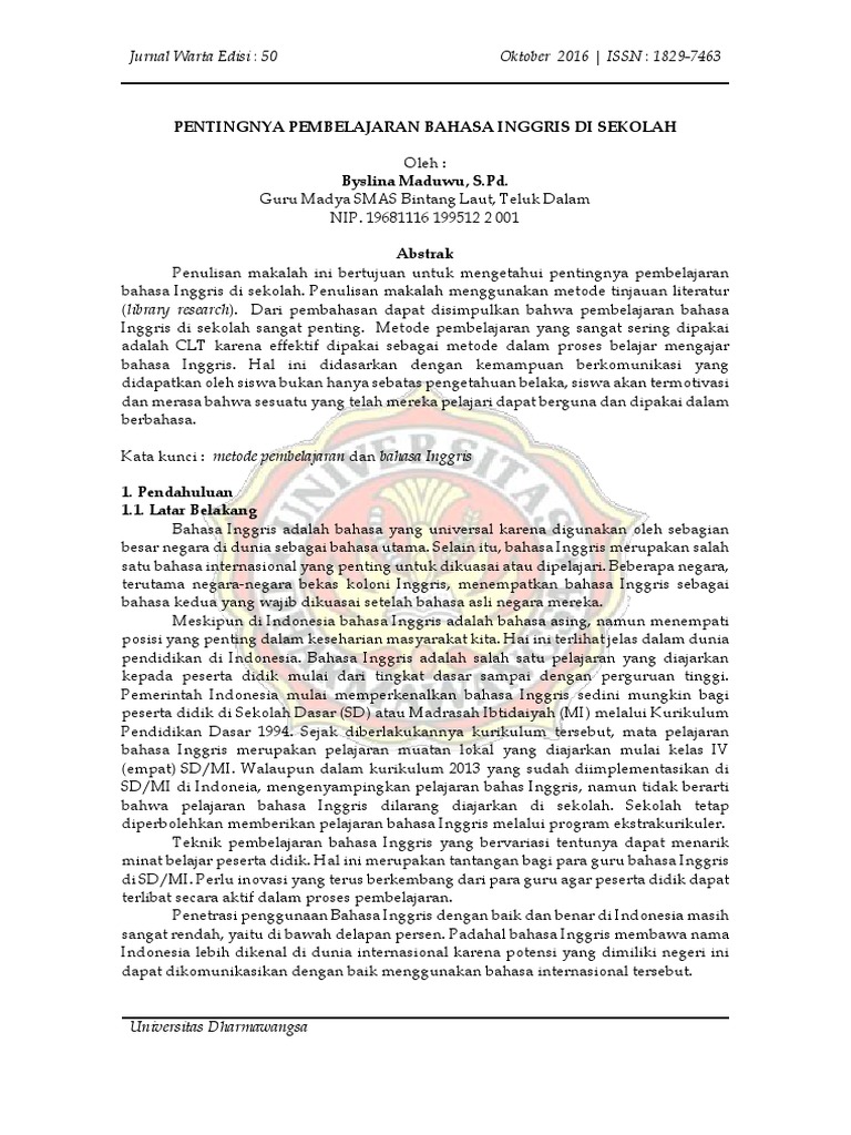 Pentingnya Bahasa Inggris | PDF