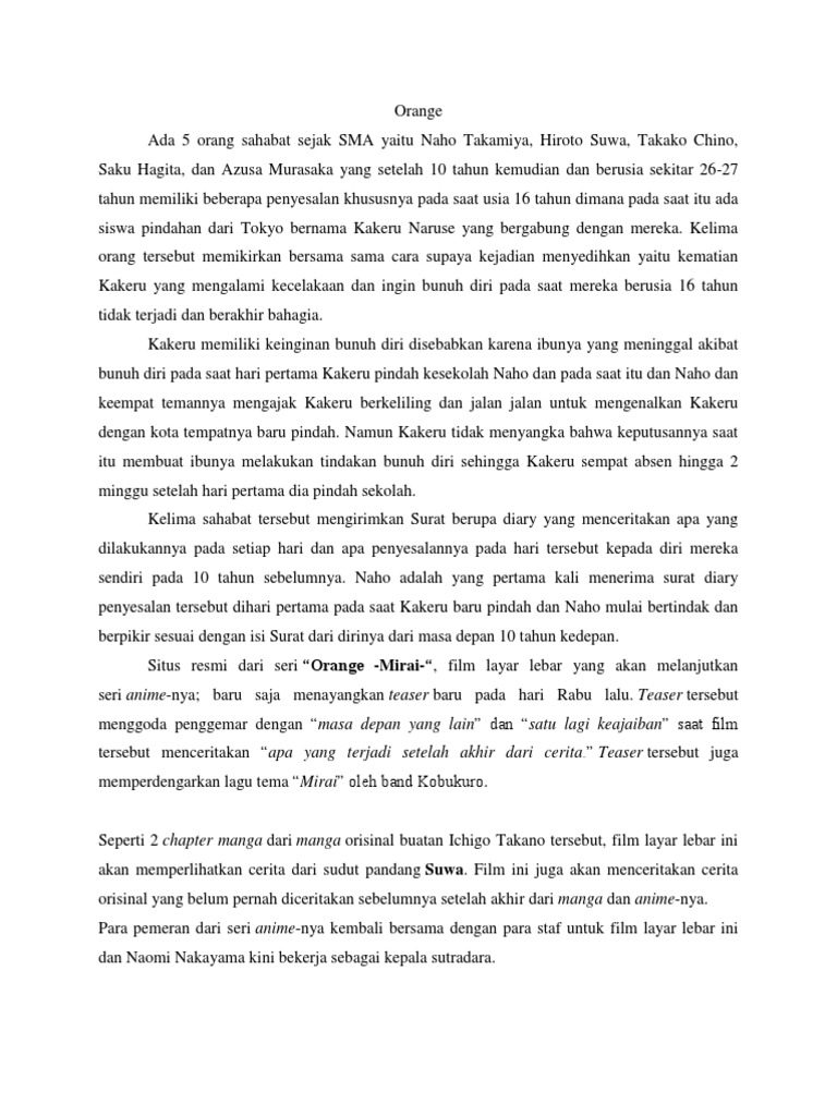 Fiksi Orange | PDF | Fiksi Misteri, Thriller, & Kejahatan | Fiksi Umum