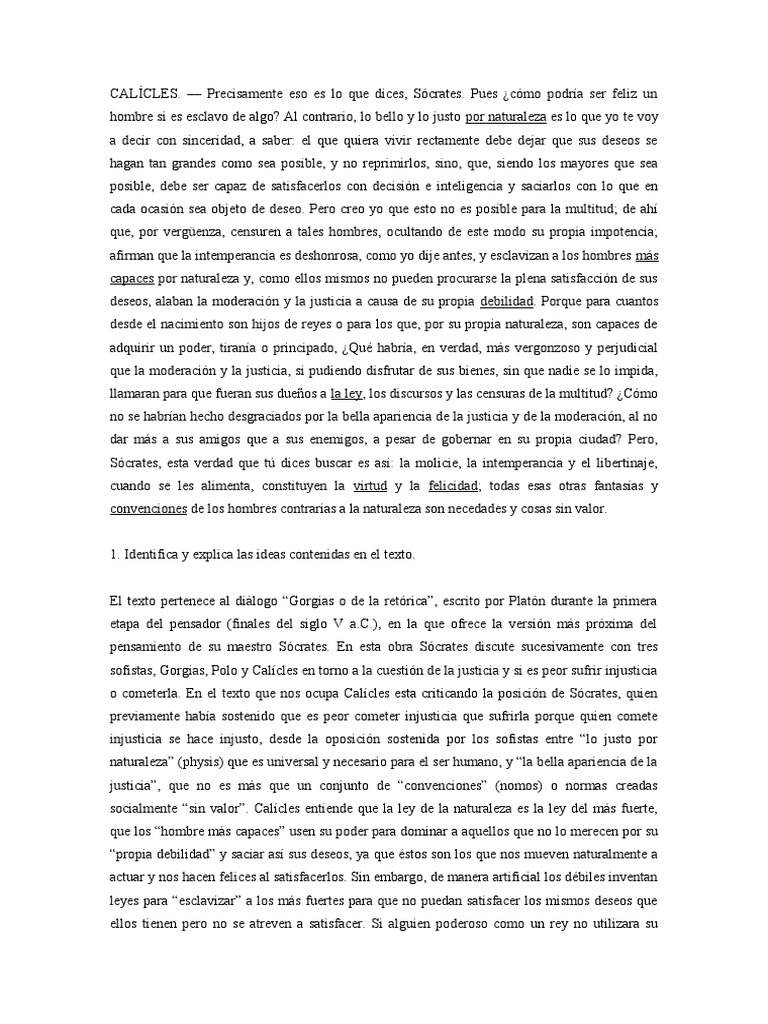 Actividad de Comentario Sócrates Sofistas Resuelto | PDF | Sócrates ...