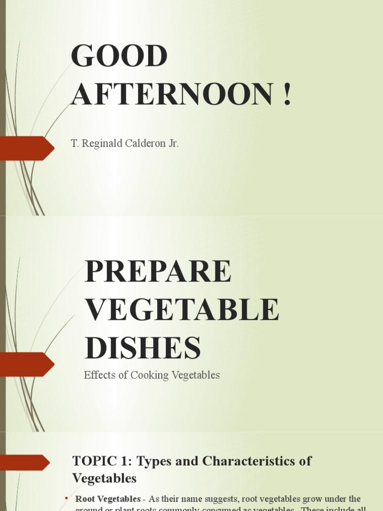 Prepare Vegetable Dishes | PDF | Vegetables | Cooking