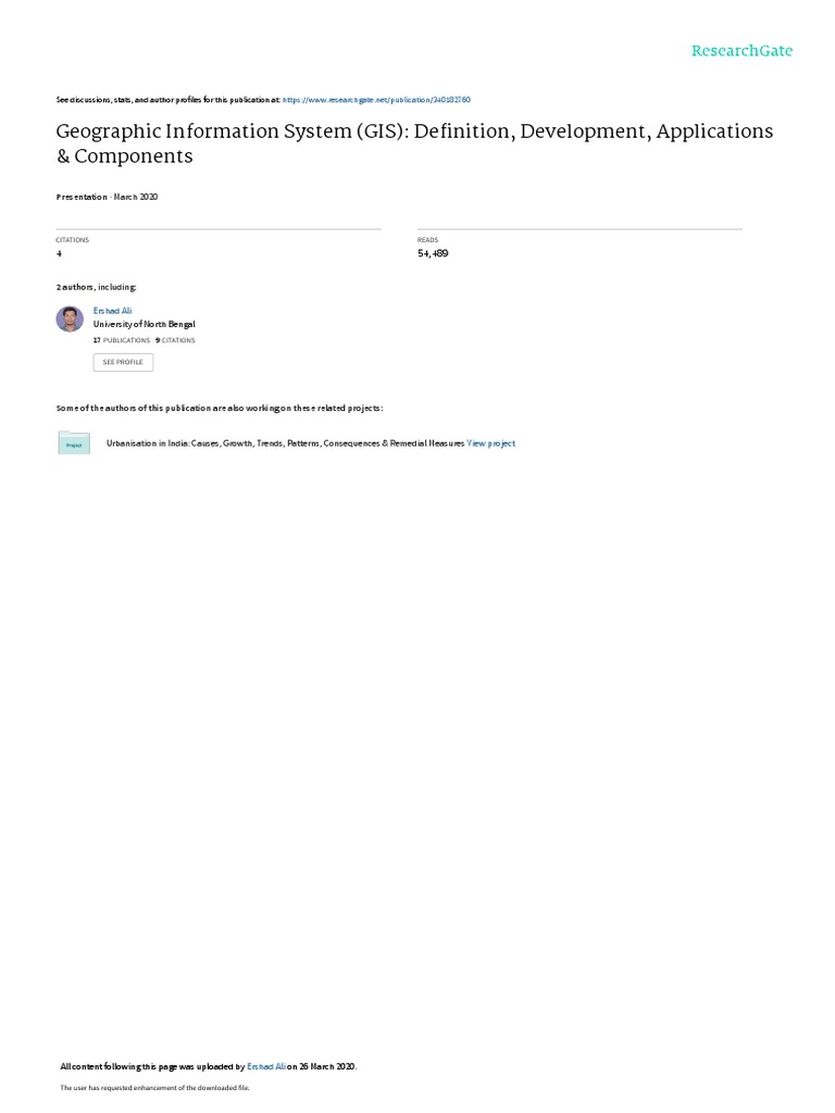 Geographic Information System Gis Definition Development Applications Components | Download Free ...