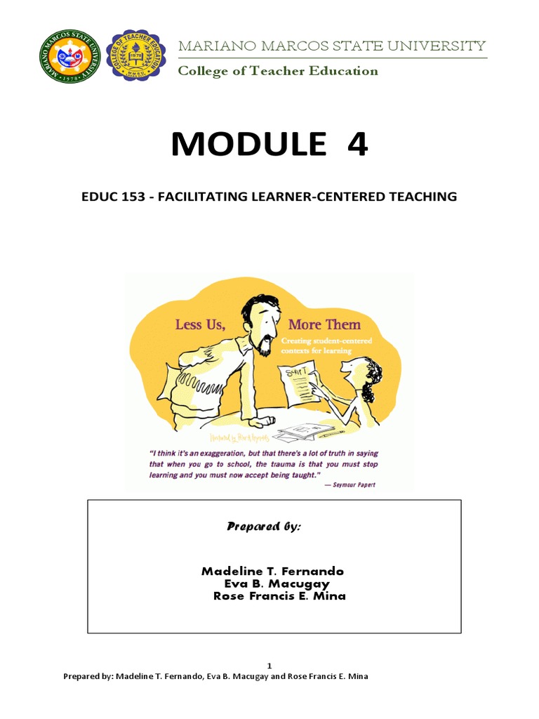 Mariano Marcos State University: Educ 153 - Facilitating Learner ...