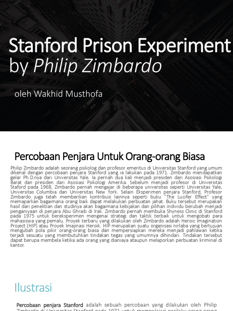 Stanford Prison Experiment by Philip Zimbardo | PDF