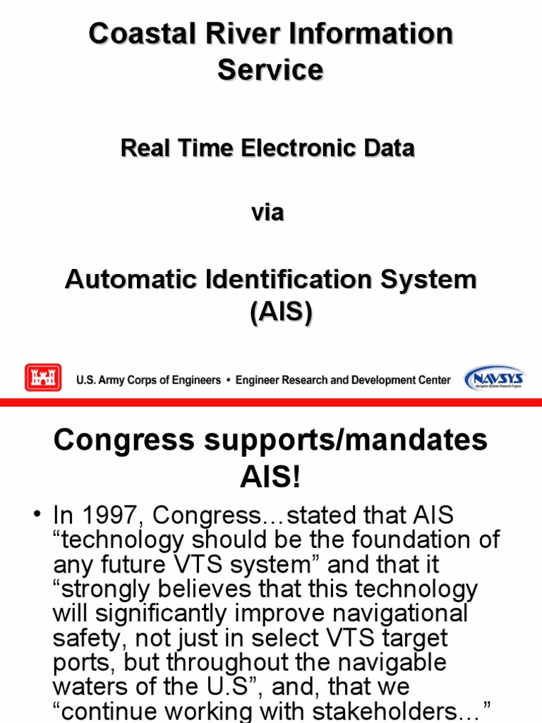 Real Time Electronic Data Via Automatic Identification System (AIS ...