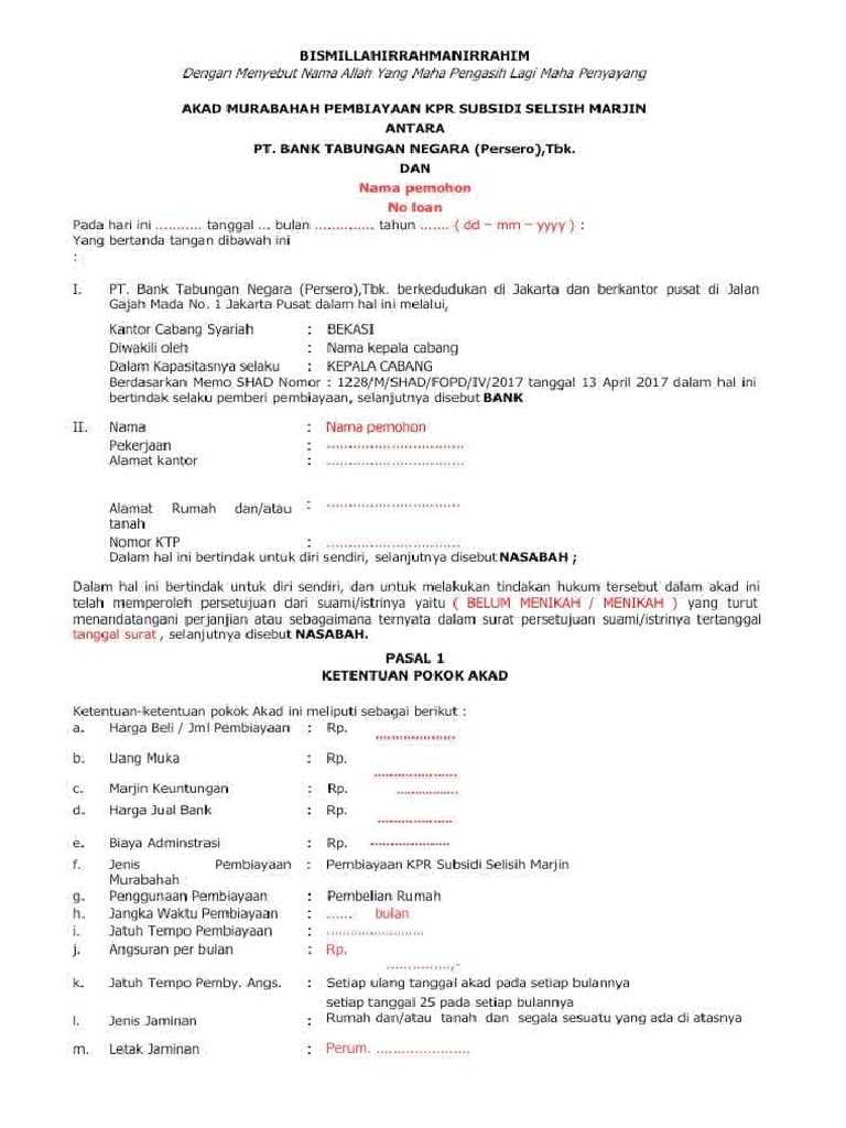 Akad Murabahah | PDF