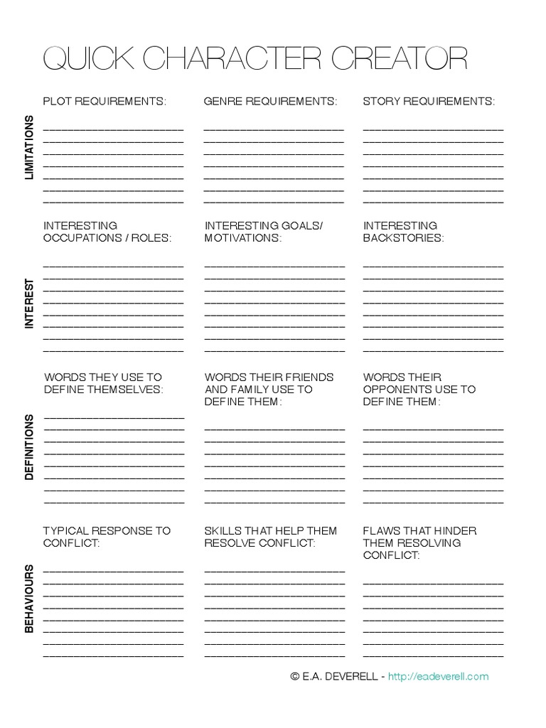 Quickcharactercreator | PDF