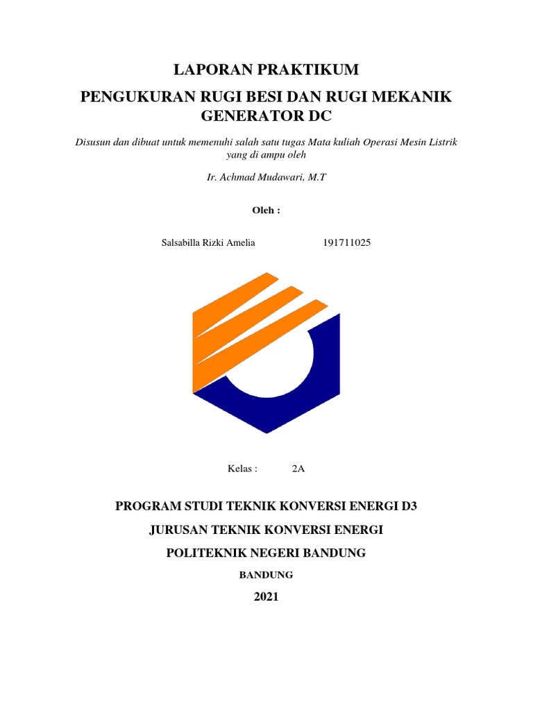 Laporan Generator Modul 3 Pengukuran Rugi Inti Dan Rugi Mekanik | PDF