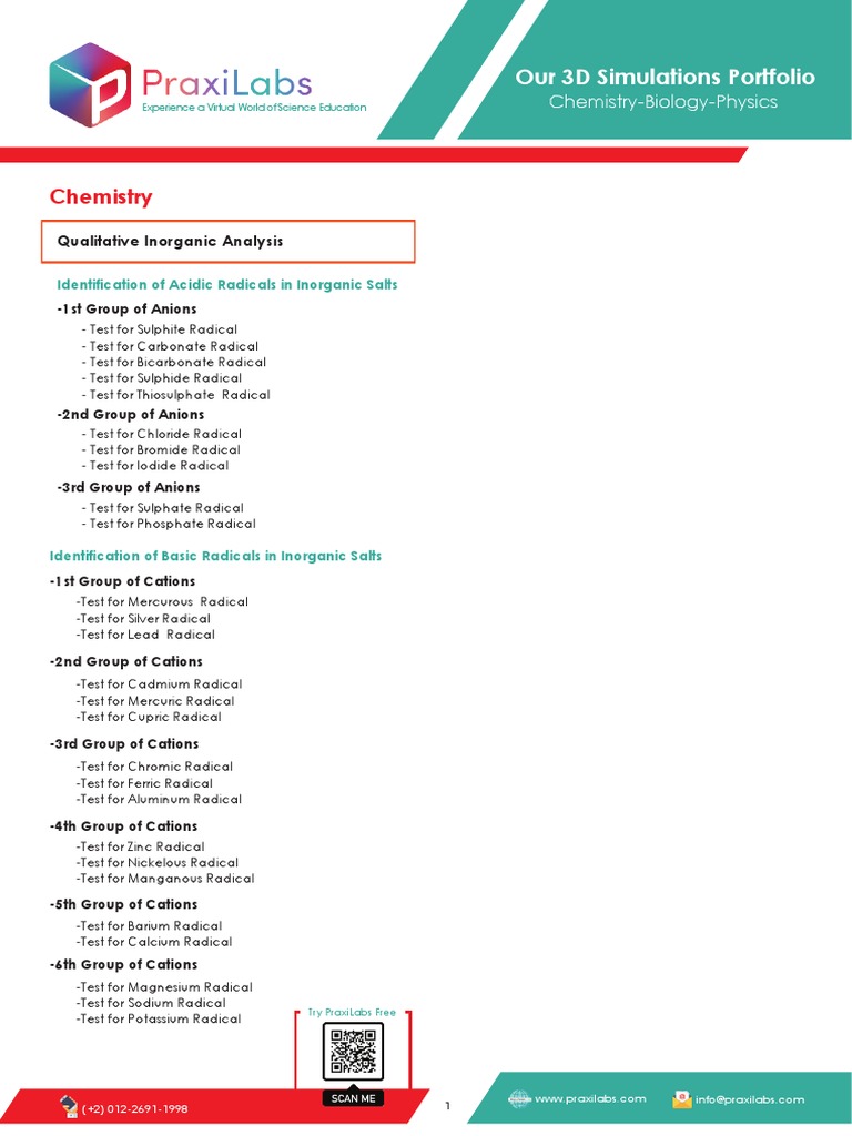 Chemistry: Our 3D Simulations Portfolio | PDF | Salt (Chemistry ...