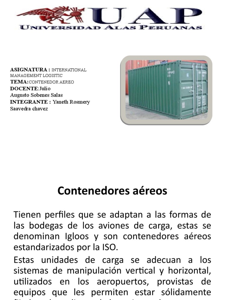 Contenedor Aereo | PDF | Ingeniería Aeroespacial | Transporte de mercancías