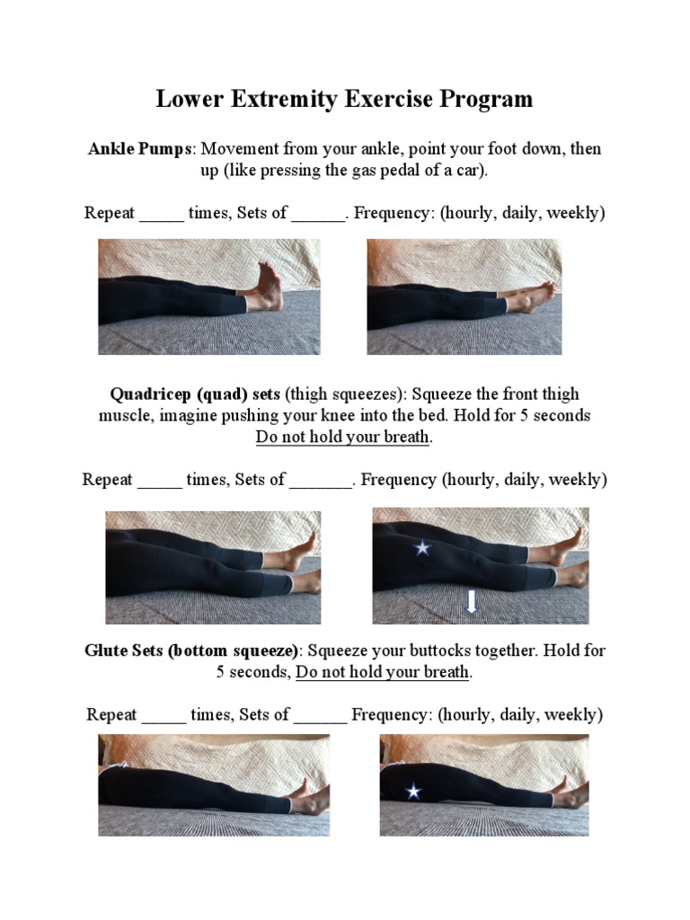 Lower Extremity Exercise Packet 3 | PDF | Foot | Anatomical Terms Of Motion
