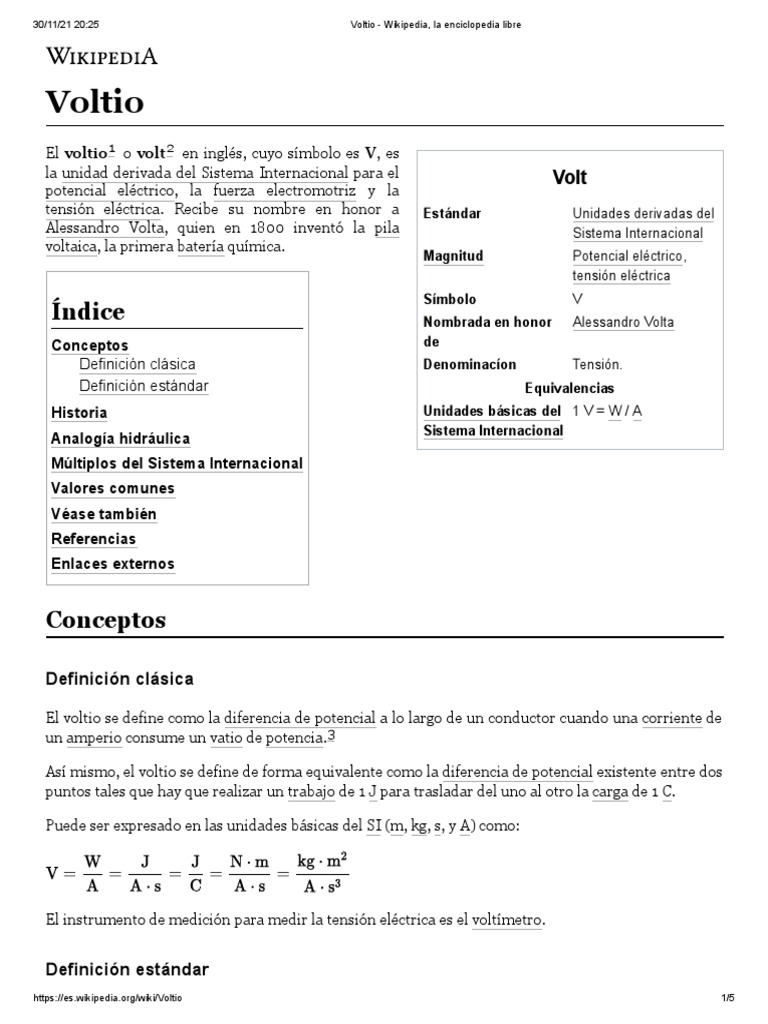 Voltio | PDF | Voltio | Ingenieria Eléctrica