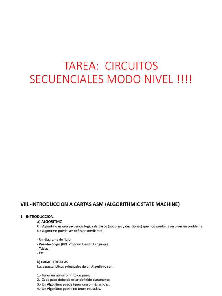Introducción a Cartas ASM en Circuitos | PDF | Algoritmos | Ingeniería ...