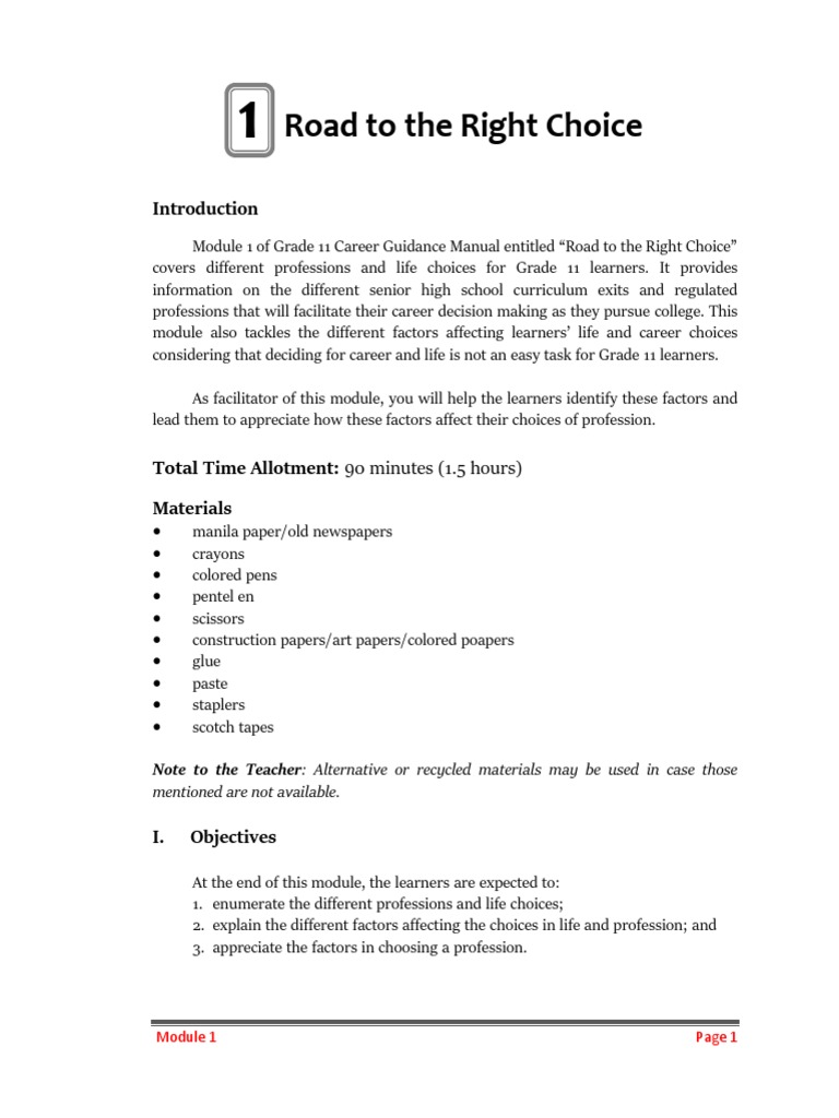 CGP Module 1 | Download Free PDF | Family | Curriculum
