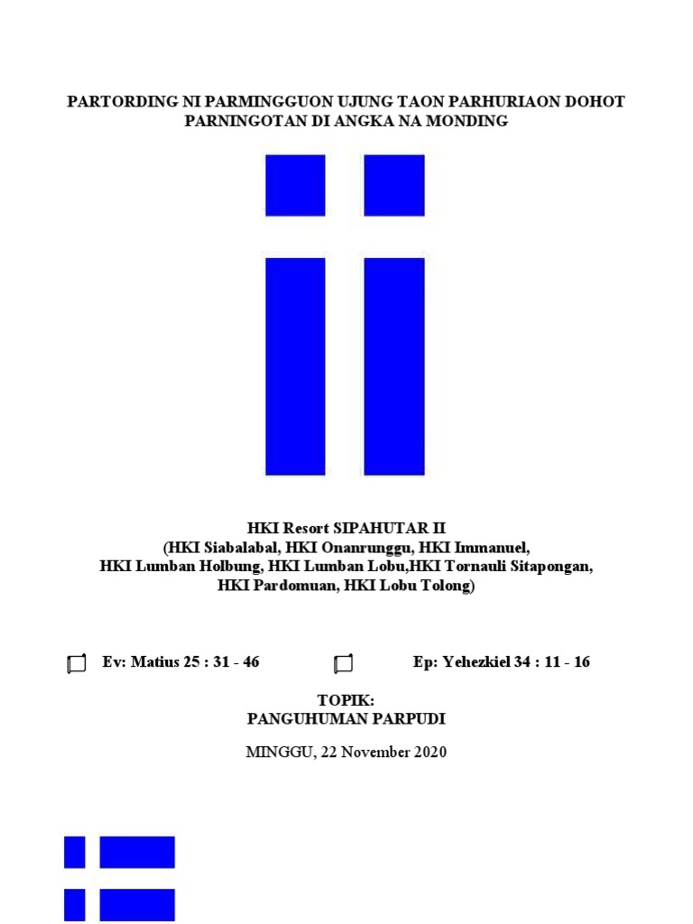 Parningotan Ujung Tahun HKBP 2025 | PDF
