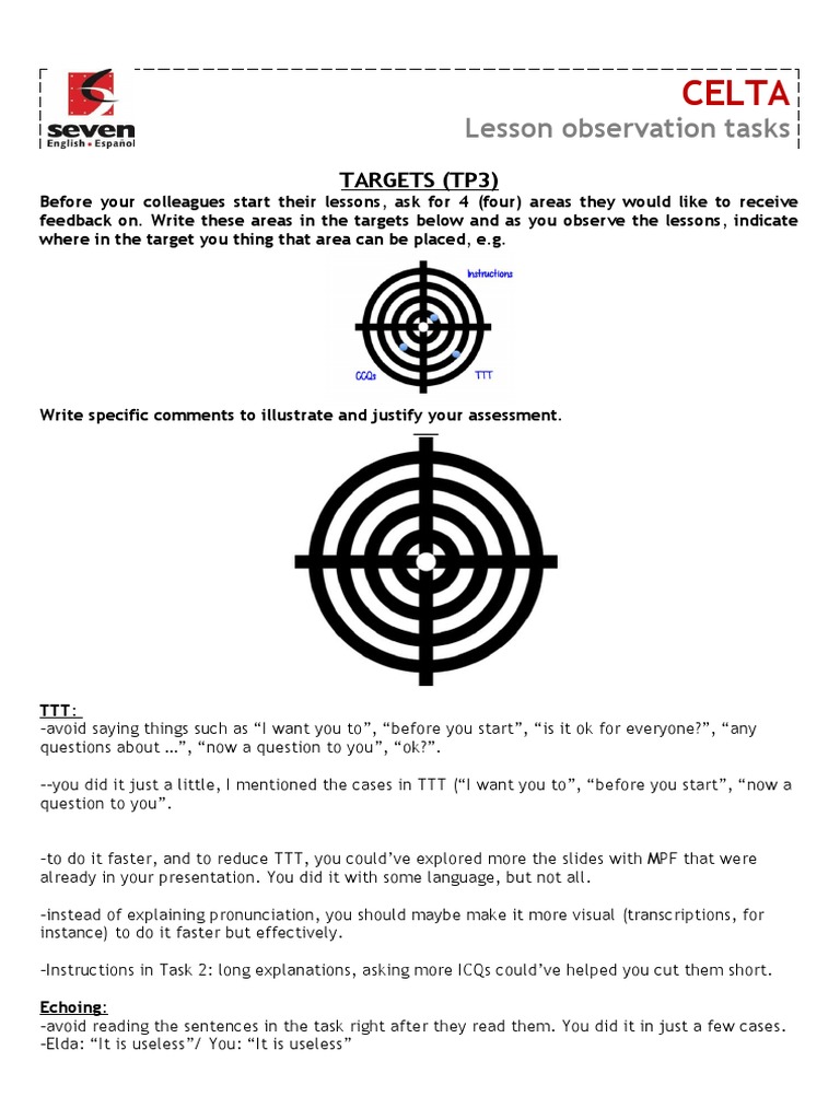 Observation Tasks - TP 3 Thais | PDF | Applied Psychology | Cognition