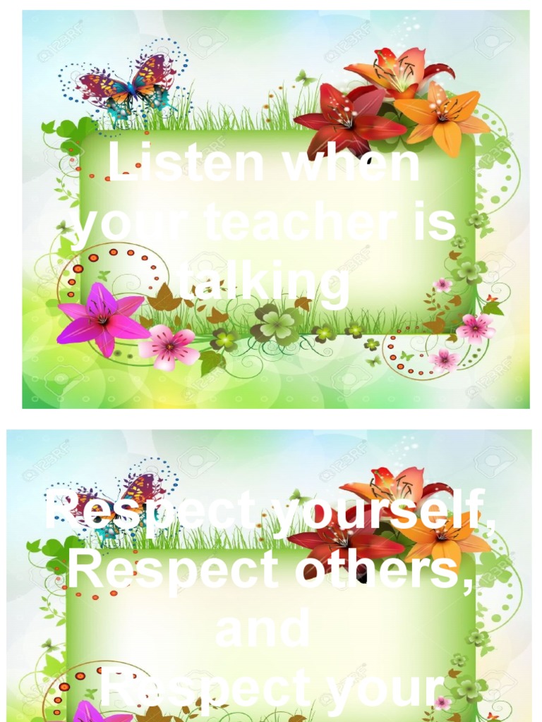 Listen When Your Teacher Is Talking | PDF