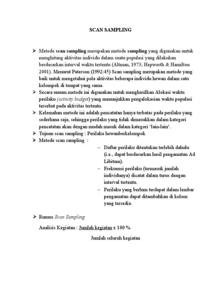 Scan Sampling | PDF