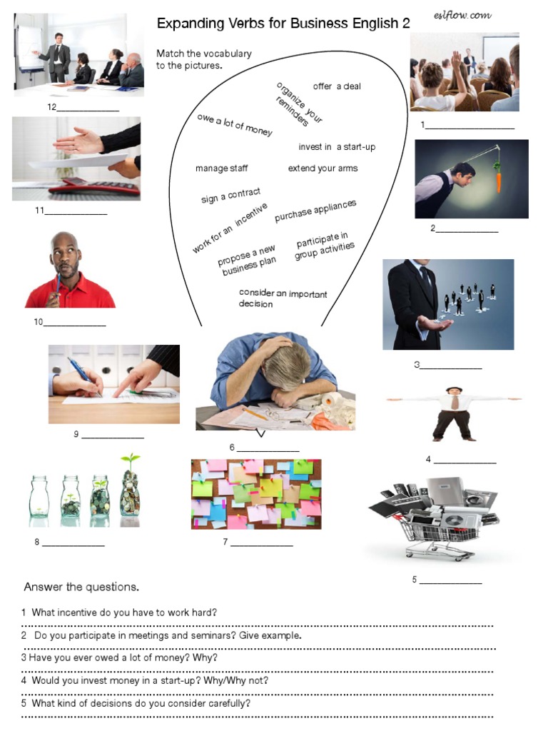 Expanding Verbs For Business English 2 2020 | PDF | Linguistics | Grammar