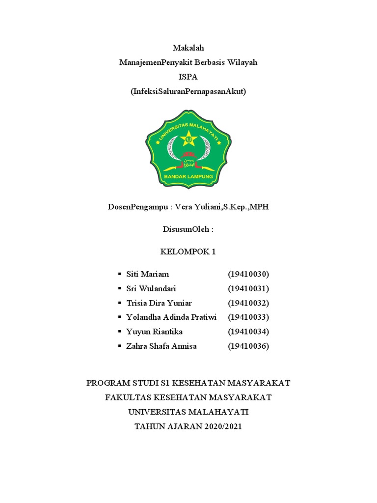 Makalah Ispa | PDF | Kesehatan Holistik | Sains & Matematika