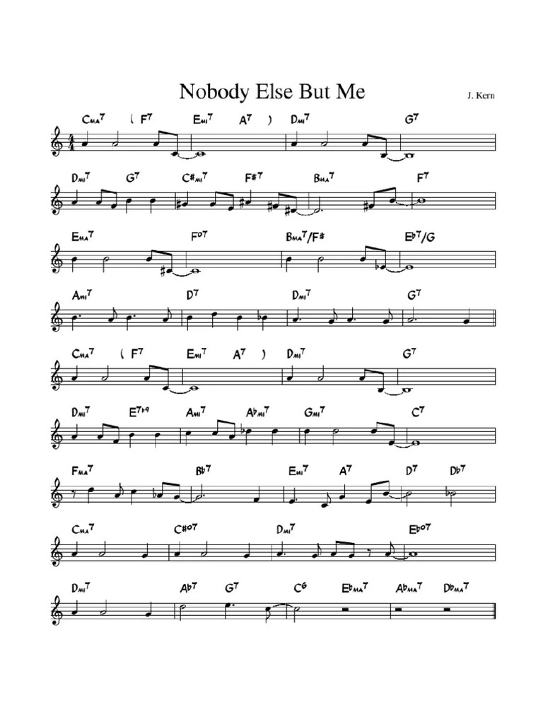 Nobody Else But Me | PDF