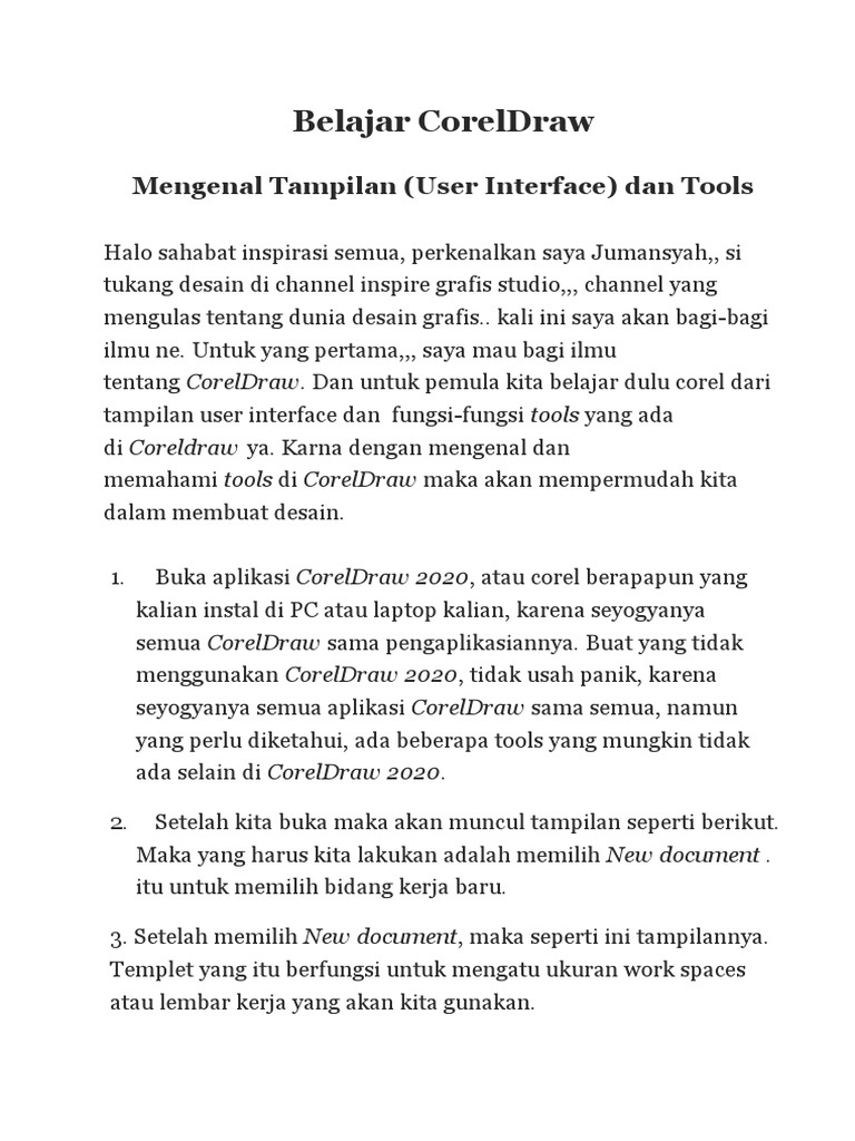 Belajar Corel Draw 2021 | PDF