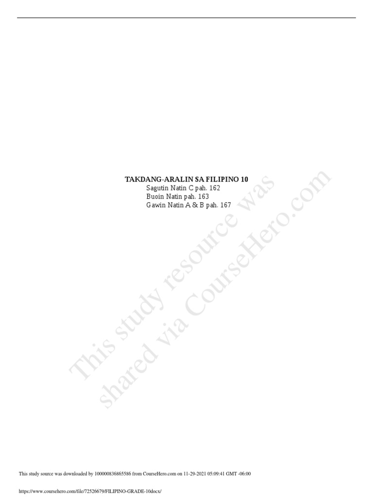 Filipino Grade 10 PDF