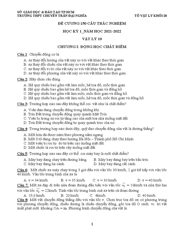Physics 10th Grade | PDF