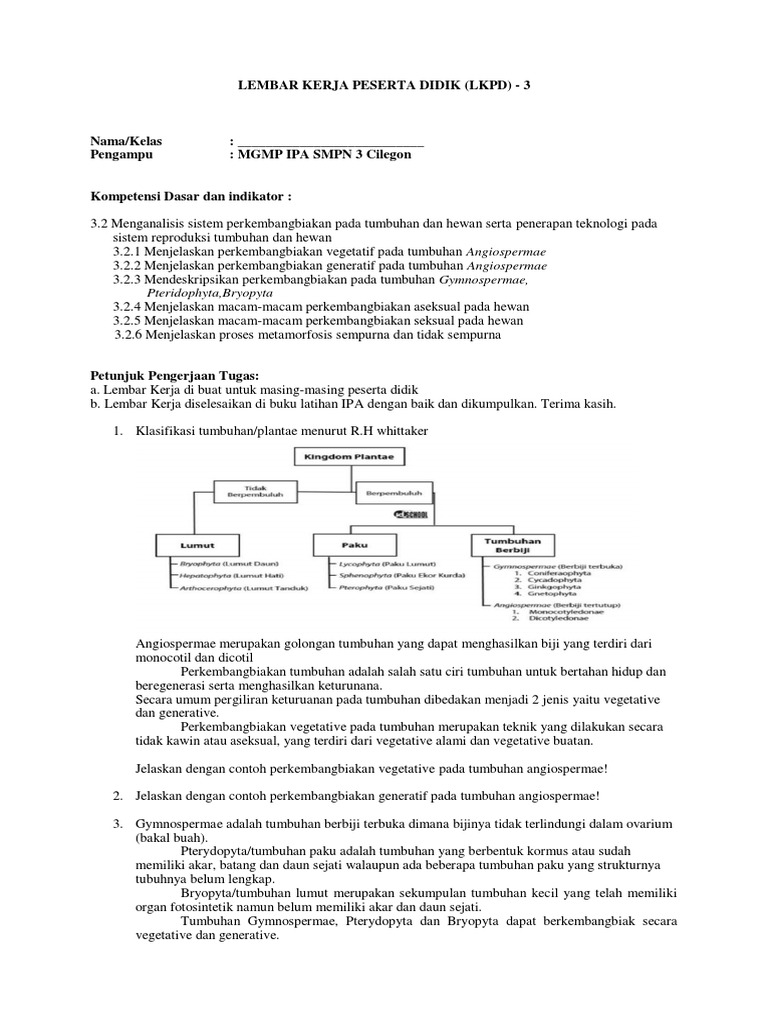 LKPD 3 Ipa Kelas 9-1 | PDF