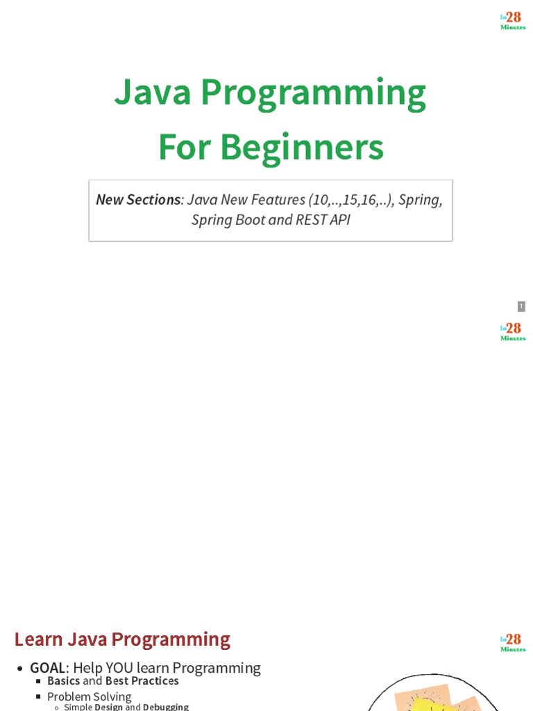 Java Programming Course Overview Pdf Spring Framework Java