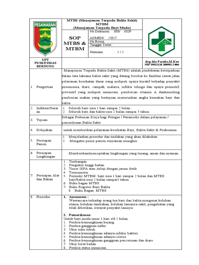 Sop Mtbs & MTBM | PDF