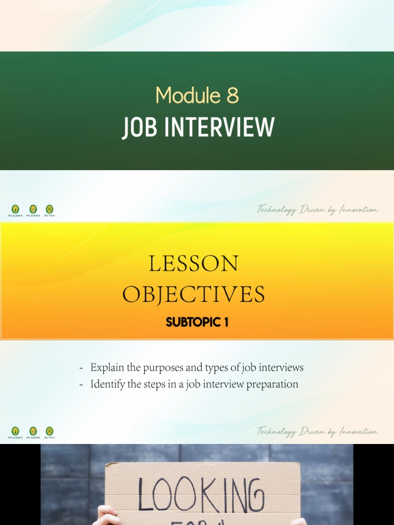 (M8 - MAIN) Job Interview | PDF | Job Interview | Interview
