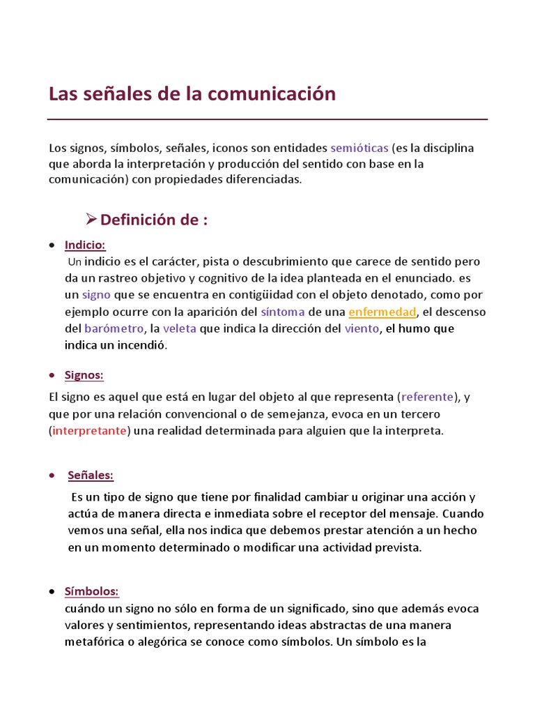 definicion (simbolos, iconos, señales...) | PDF | Los símbolos | Cognición
