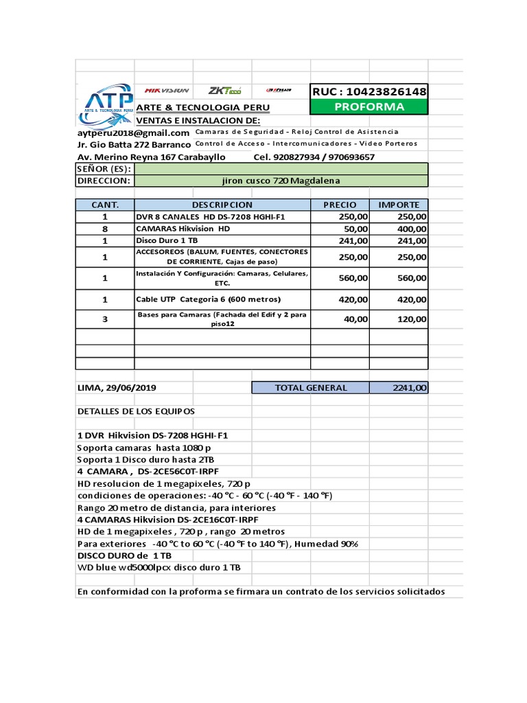 Proforma | PDF | Tecnología de cine y video | Industria del cine