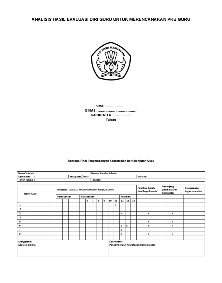 Contoh Rekap ED - Guru | PDF